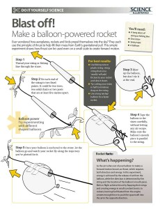Do-it-yourself science projects: Make a balloon-powered rocket ...