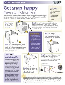 Do-it-yourself science projects: make a pinhole camera | Science ...